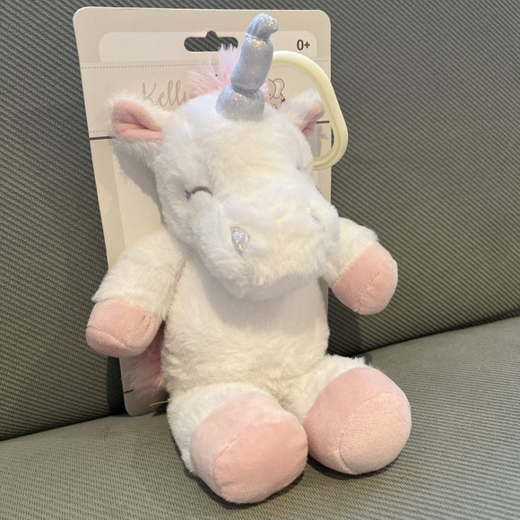 Kellytoy | Other | Kelly Baby Unicorn Soft Plush Clip On Rattle White ...